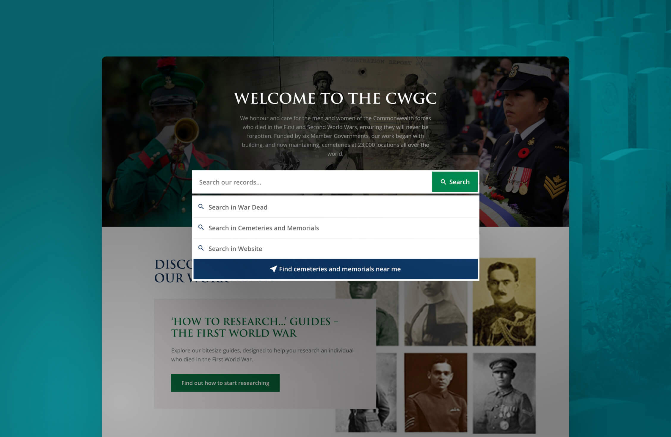 Website Case Study: Commonwealth War Graves Commission | Enjoy Digital